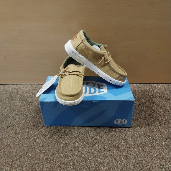Hey Dude | Shoes | Hey Dude Wally Youth Washed Canvas Walnut | Poshmark